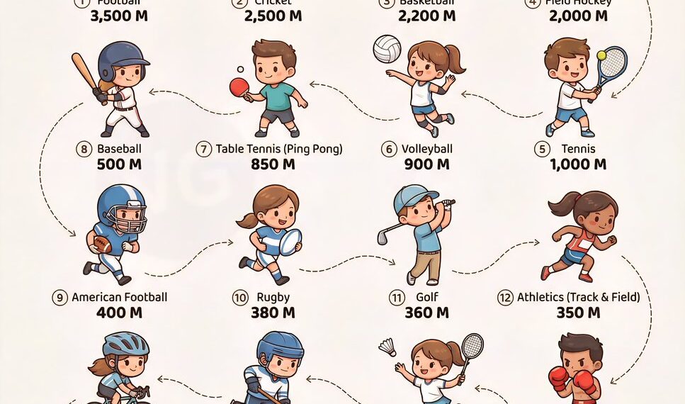 Top 20 Most Popular Sports Worldwide Ranked by Fan Count